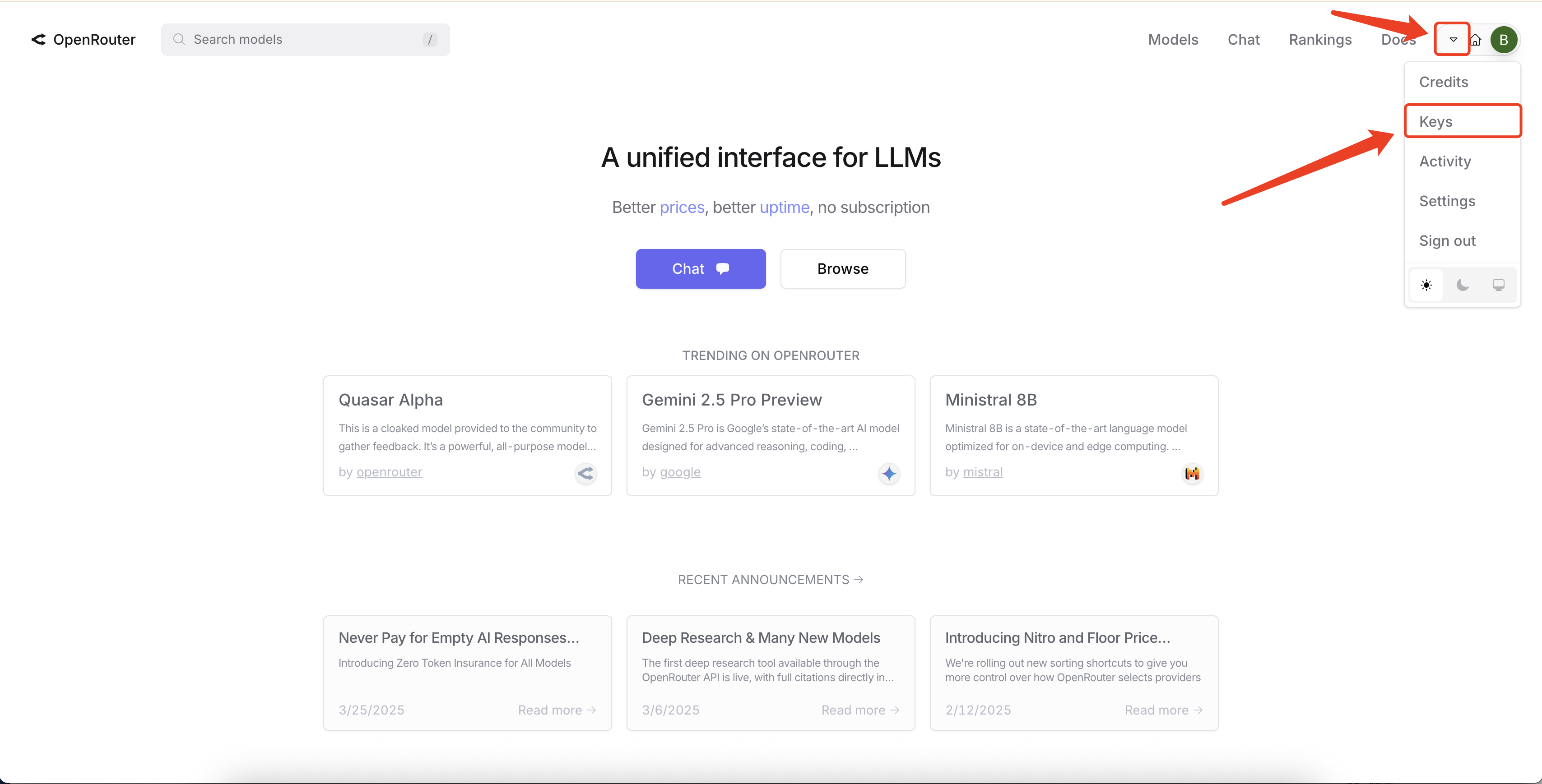 OpenRouter API Key Acquisition | Tavo