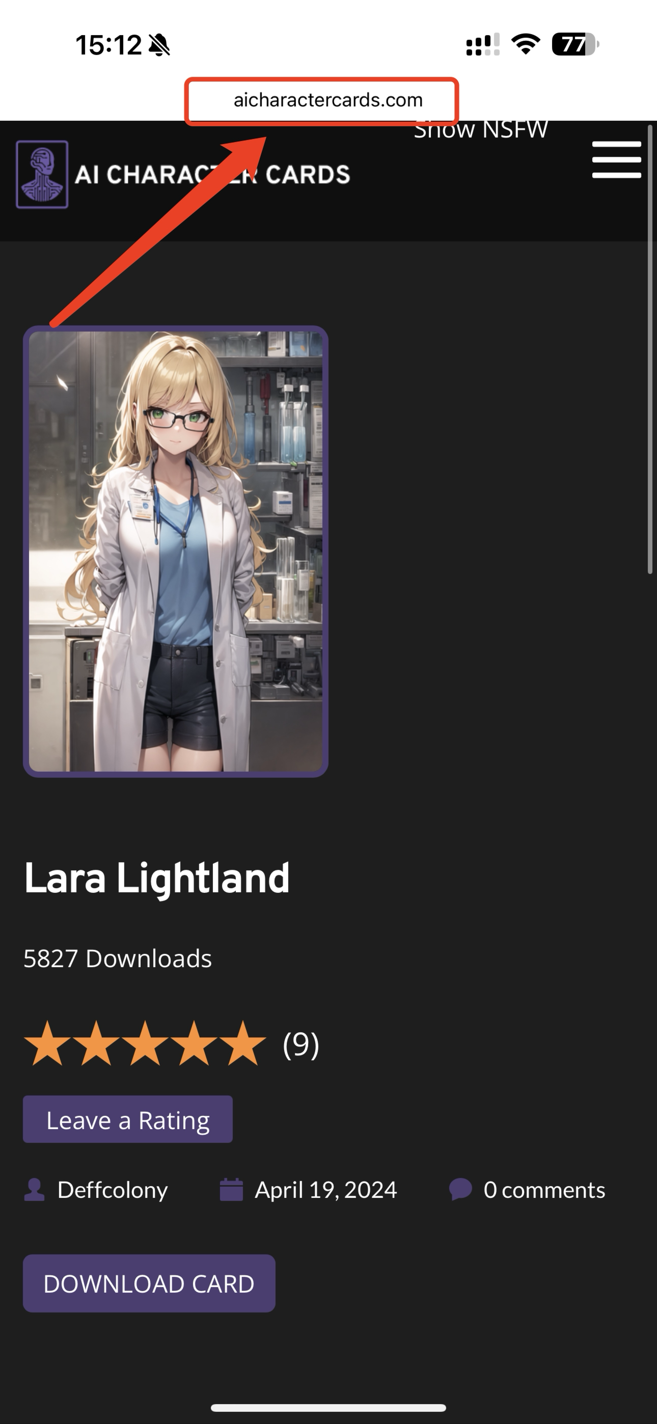 aicharactercards.com | Tavo