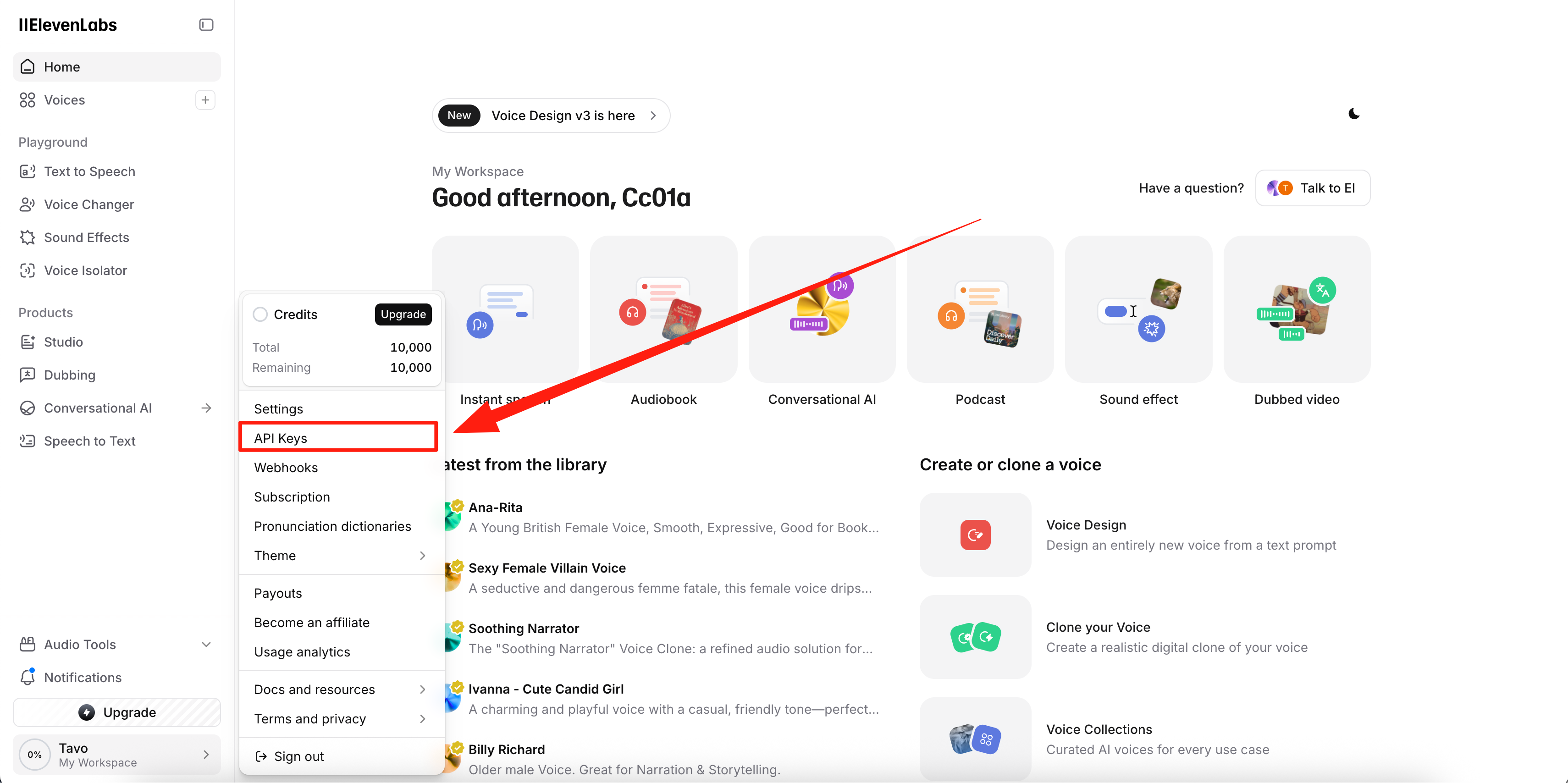 ElevenLabs API Key Guide | Tavo